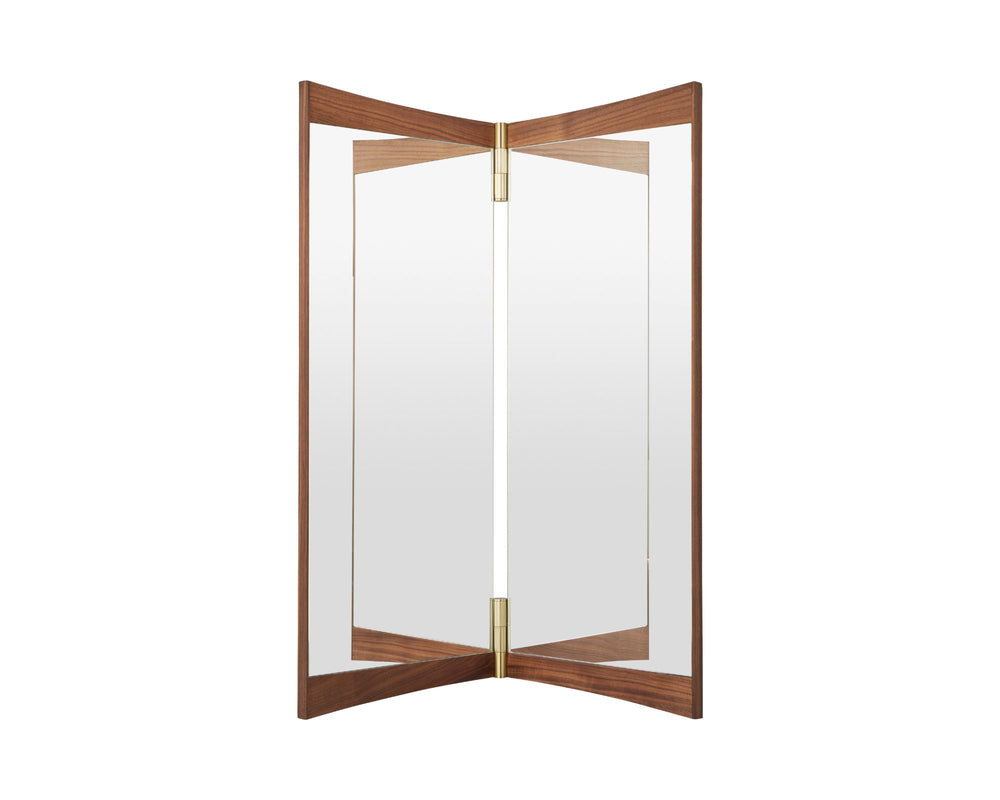 Gubi Vanity Mirror 2 by GamFratesi | Adjustable Wood Mirror | DSHOP