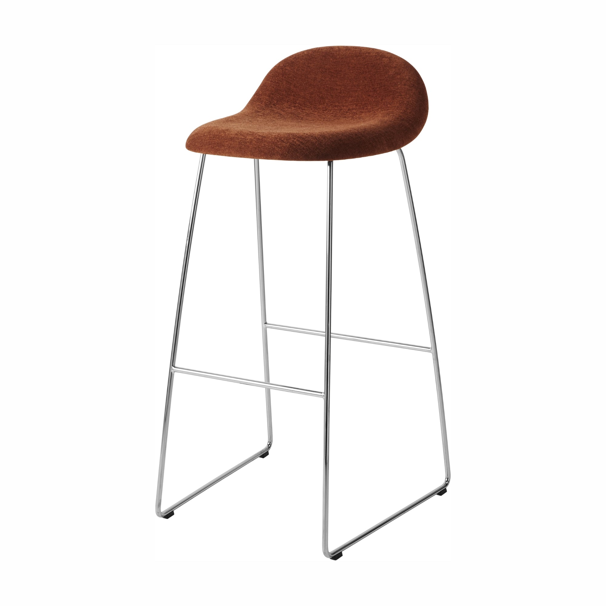 Gubi 3D Bar Stool - Fully Upholstered, Sledge Base | DSHOP