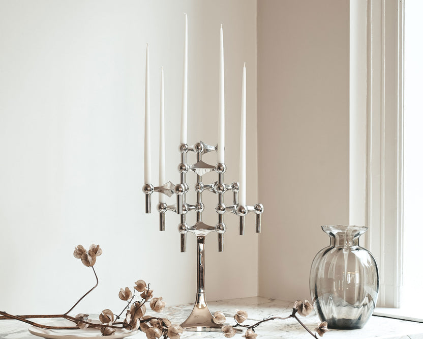 Stoff Nagel Candle Holder - Chrome | DSHOP