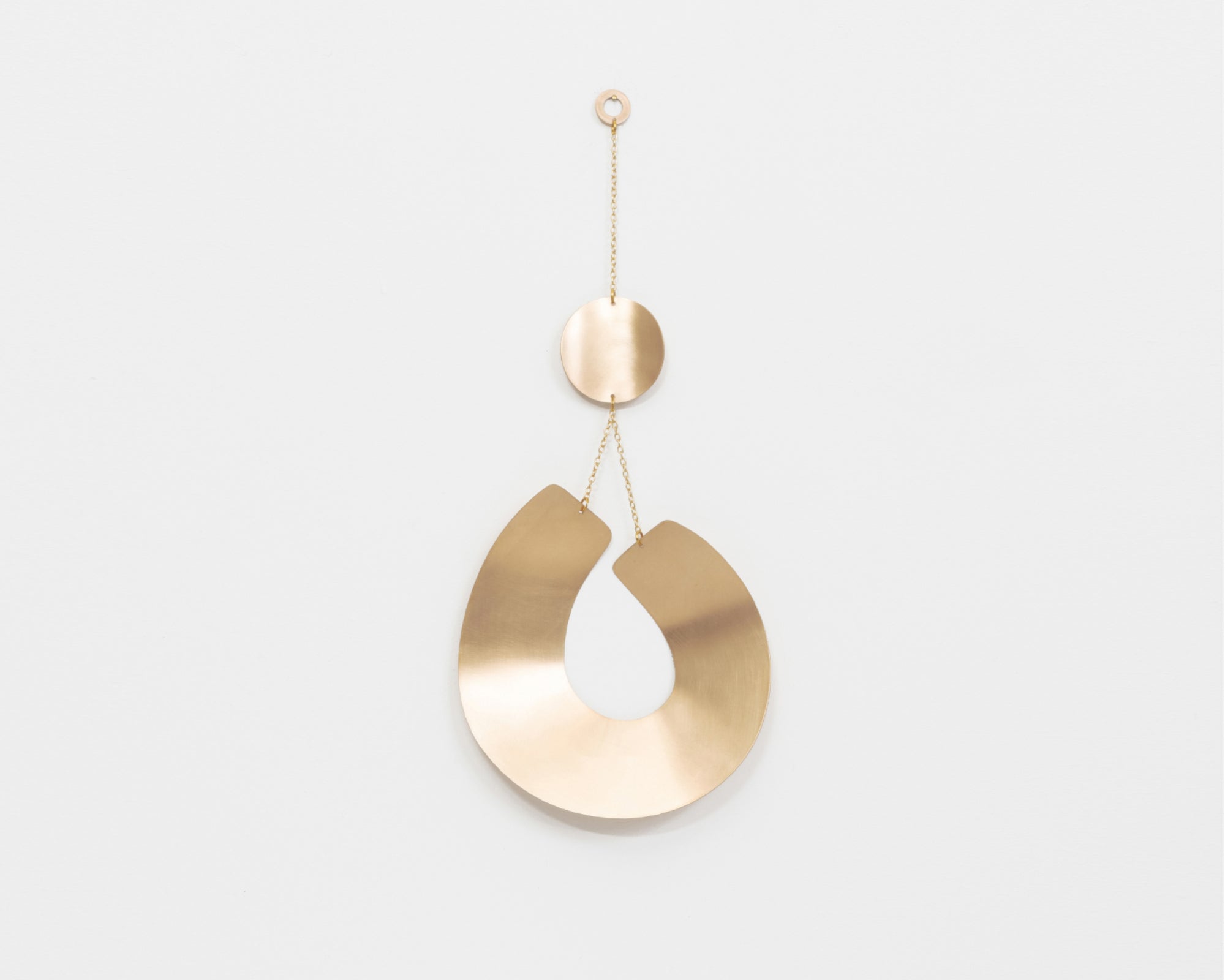 Circle & Line Bend Wall Hanging | Bronze & Brass Mobile Art | DSHOP